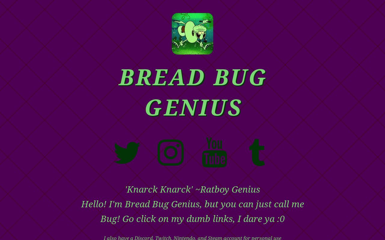 Bread Bug Genius' Carrd